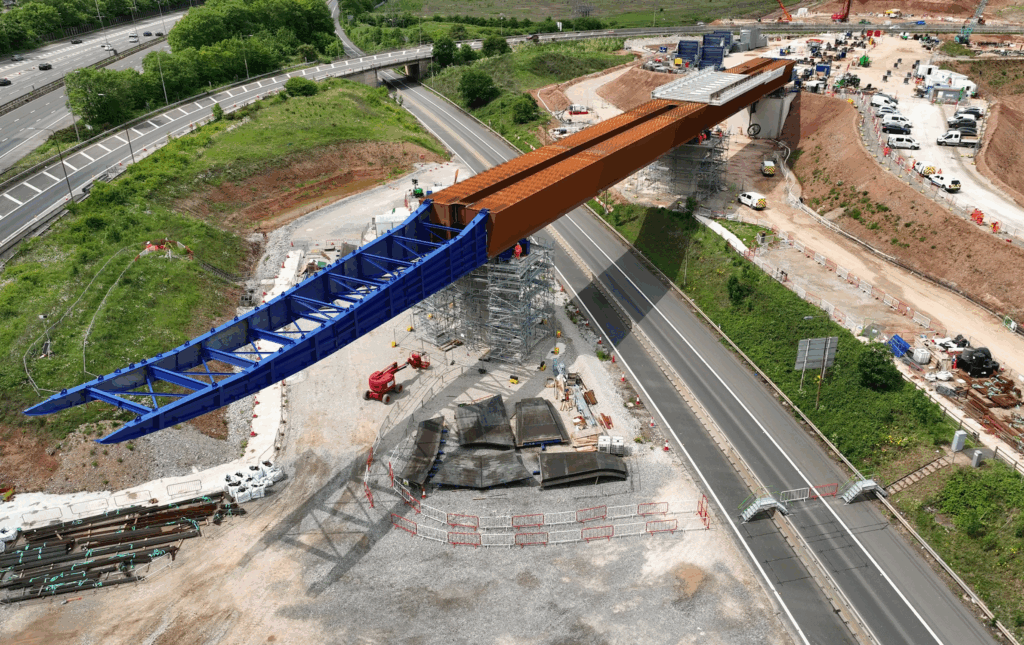 First section of M6 South viaduct slides into position thanks to non ...