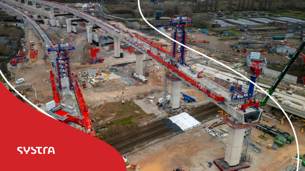 HS2 Water Orton viaduct spans installed over existing railway - SYSTRA UK