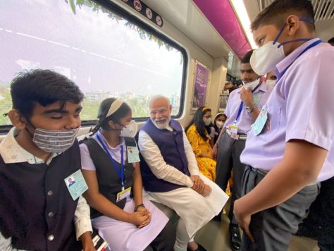 Inauguration of the Pune metro in India - Group